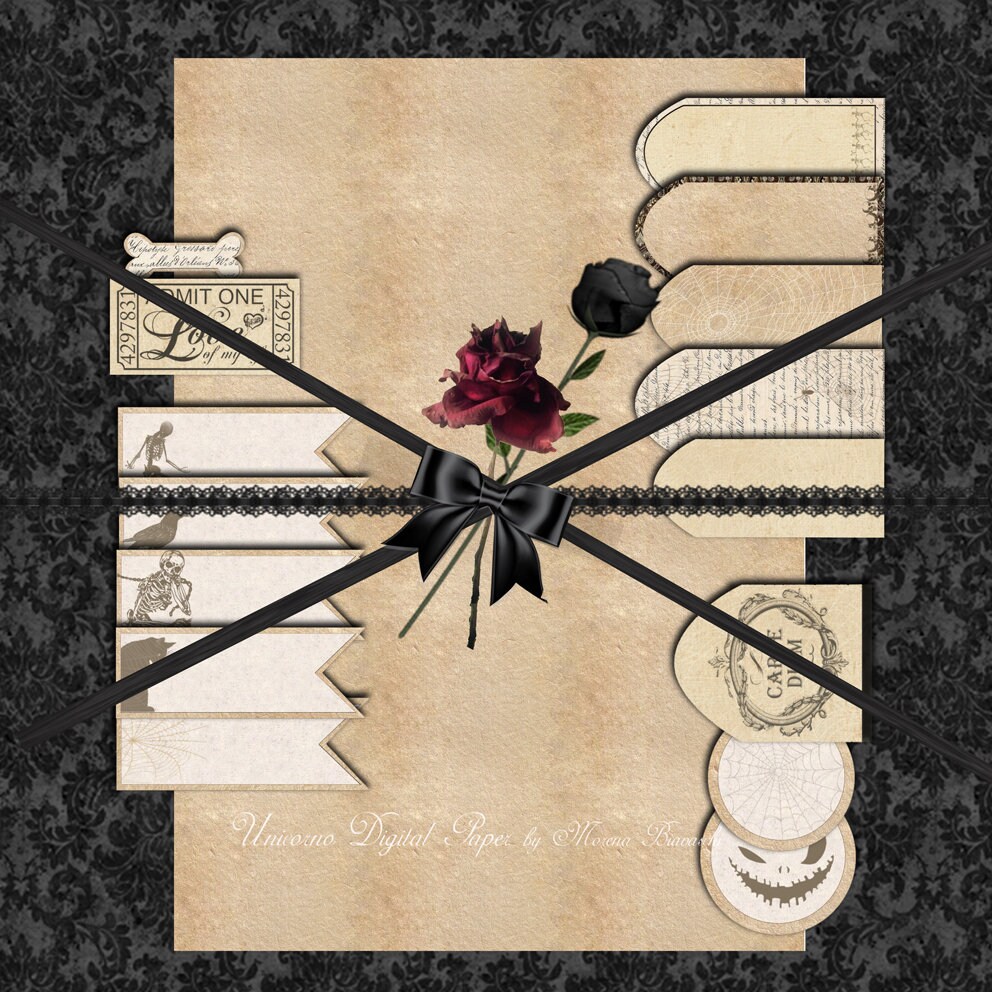 Journal Kit Creepy Journal Scrapbooking Journal Pack - Etsy