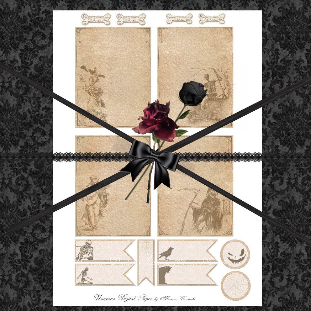 Journal Kit Creepy Journal Scrapbooking Journal Pack - Etsy