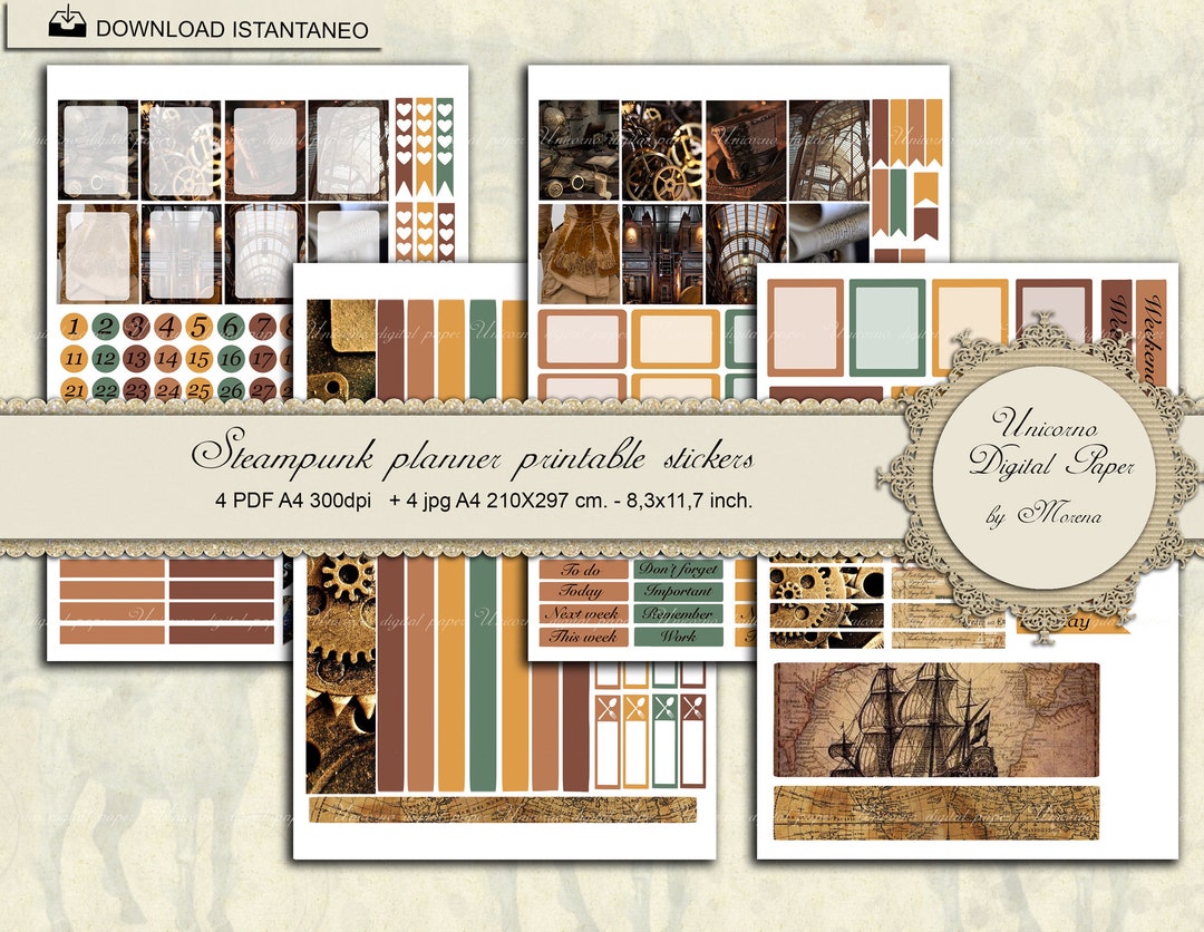 Printable Mini Sticker, Books Themed Stickers, Printable Mini Sticker ...