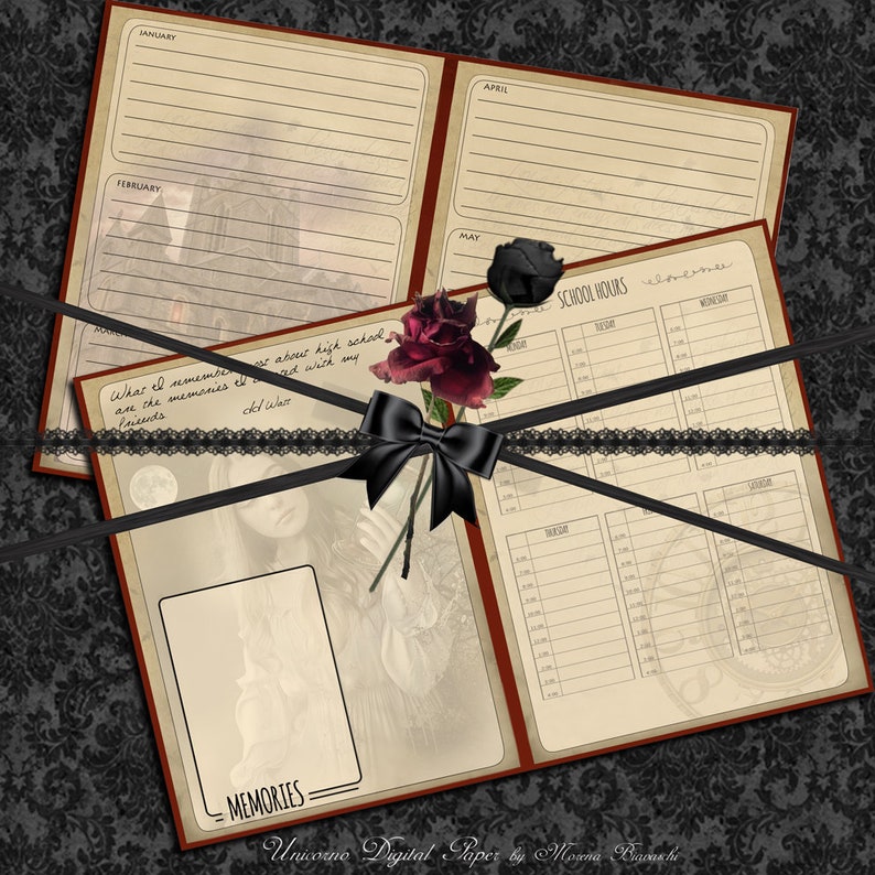 GOTHIC JOURNAL Art Journal Kit Romantic Diary for Gothic - Etsy UK