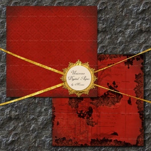 RED GRUNGE GOTHIC Digital Paper, Scrapbook Paper, Gothic Printables - Etsy