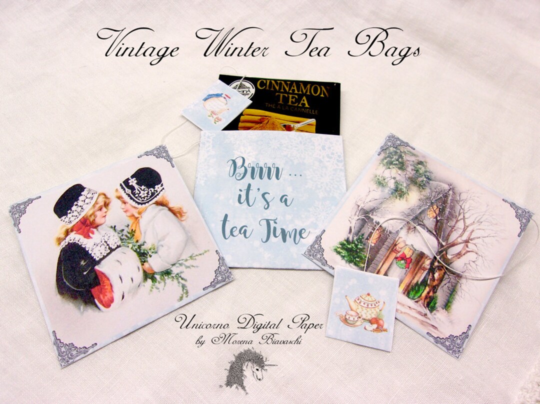 CHRISTMAS TEA BAGS, Digital Tea Envelope Printable - Etsy