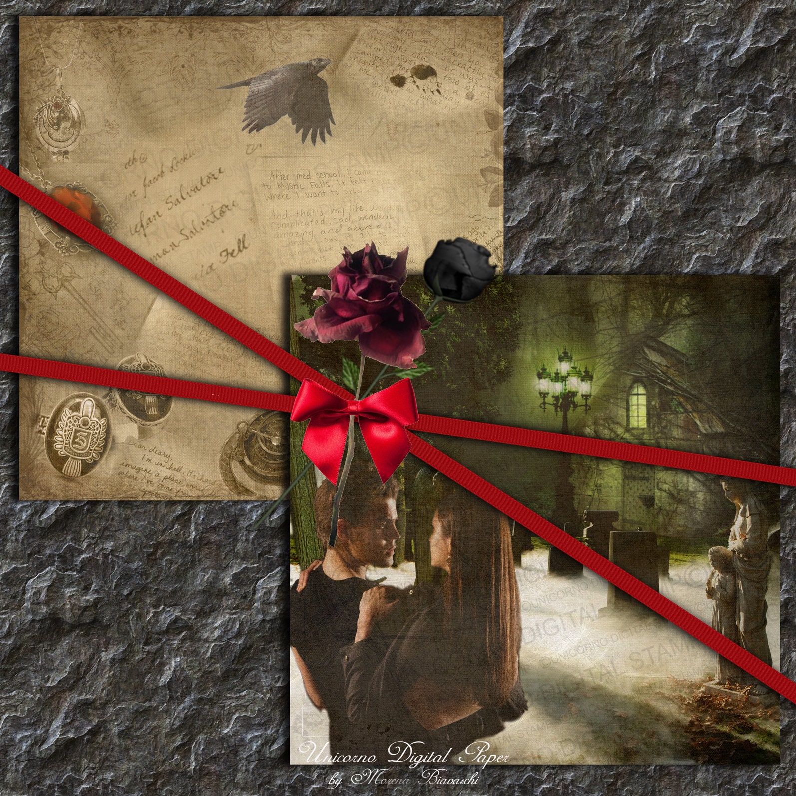VAMPIRE DIARES Scrapbook Paper for Gothic Lovers - Etsy