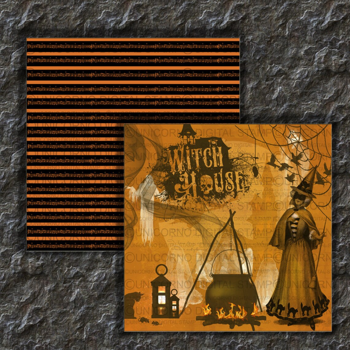 HALLOWEEN SCRAPBOOK Halloween Decorations Digital Paper for - Etsy