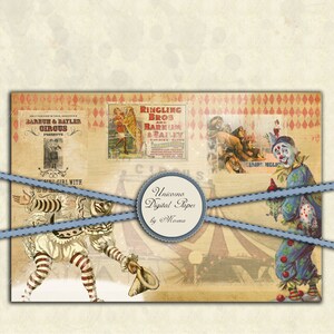 Vintage Circus Paper Pack Digital Paper Printable Pattern - Etsy