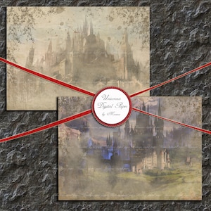 VINTAGE CASTLE Digital Paper, Scrapbook Paper, Gothic Printables - Etsy
