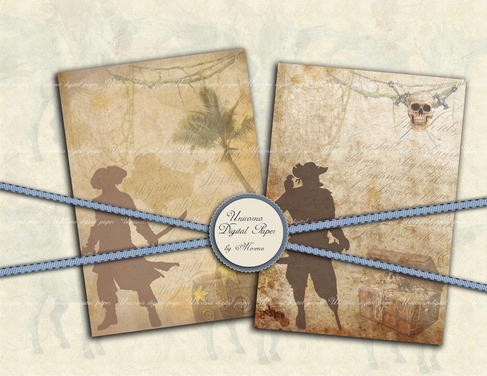 OLD SEA CARDS Nautical Digital Paper Printable Pattern | Etsy