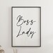 Boss Lady Wall Art Print, Boss Lady Small Business Owner Gift, Digital ...