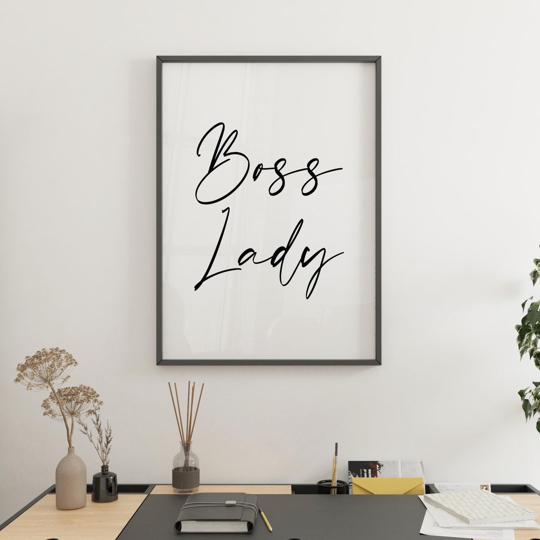 Boss Lady Wall Art Print, Boss Lady Small Business Owner Gift, Digital ...