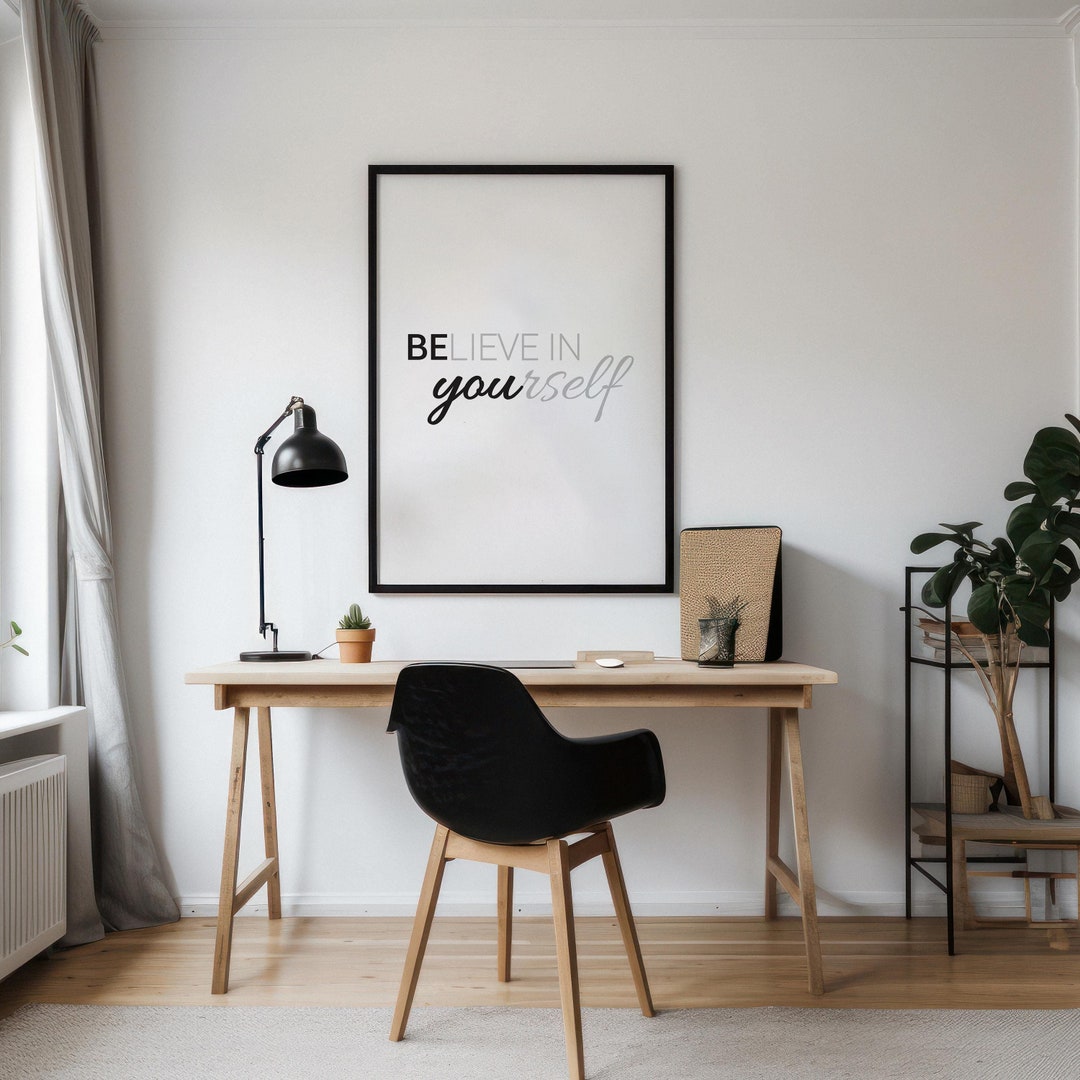 Believe in Yourself Be You Wall Art Print Downloadable File, Printable ...