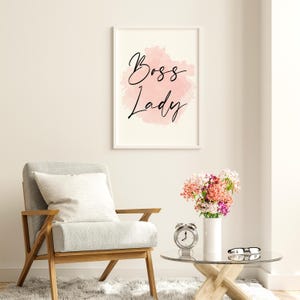 Boss Lady Wall Art Print, Boss Lady Small Business Owner Gift, Digital ...