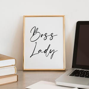 Boss Lady Wall Art Print, Boss Lady Small Business Owner Gift, Digital ...