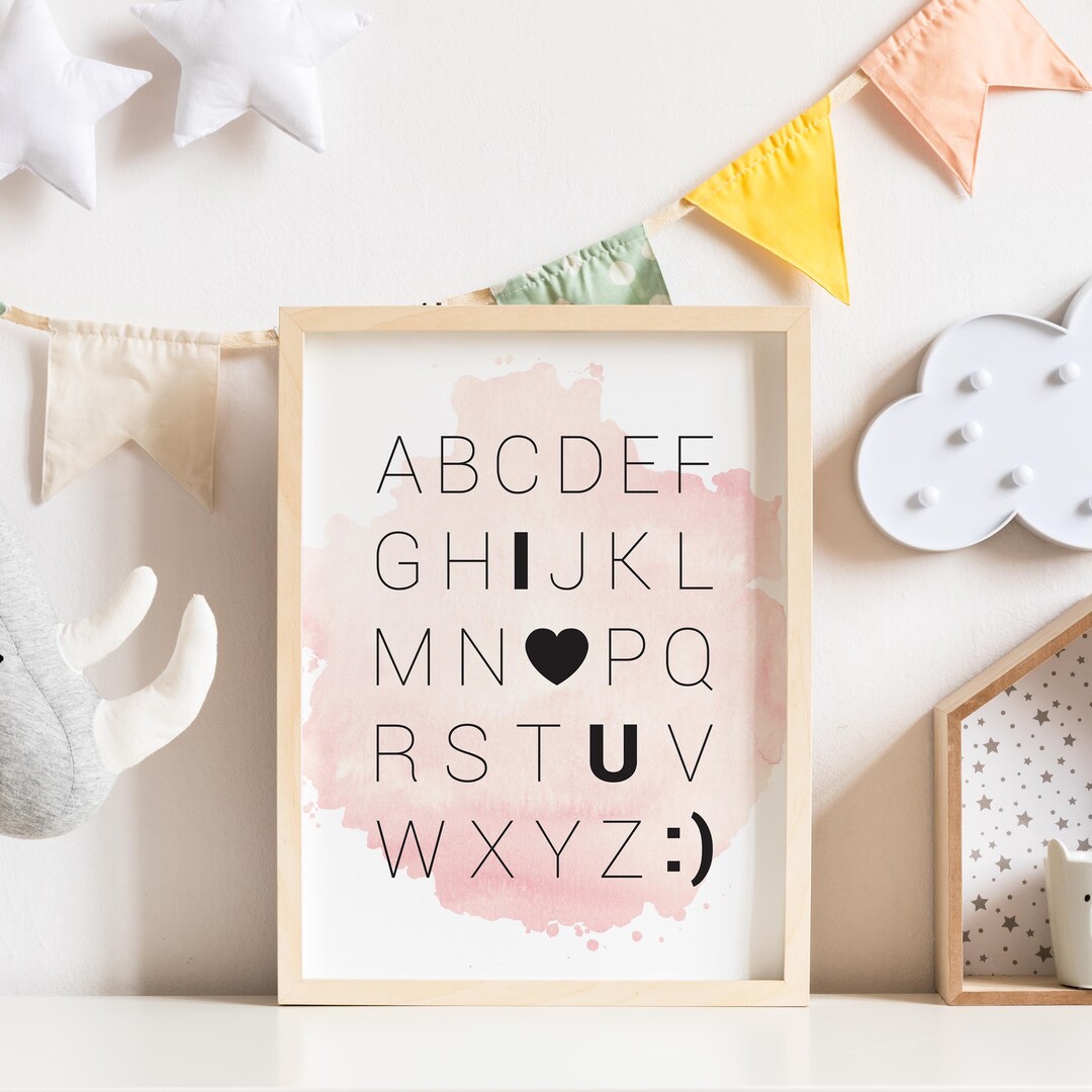 Alphabet I Love You Abcs Digital Download, Printable Wall Art ...