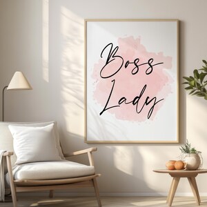 Boss Lady Wall Art Print, Boss Lady Small Business Owner Gift, Digital ...