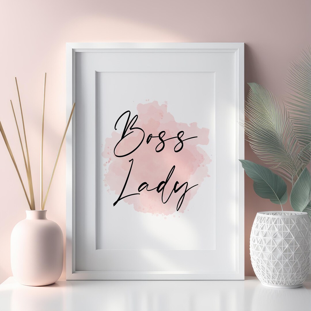 Boss Lady Wall Art Print, Boss Lady Small Business Owner Gift, Digital ...