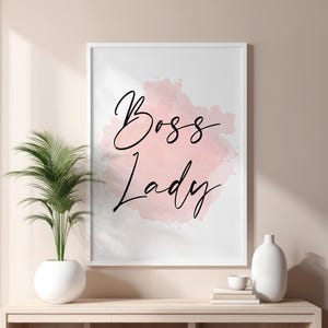Boss Lady Wall Art Print, Boss Lady Small Business Owner Gift, Digital ...