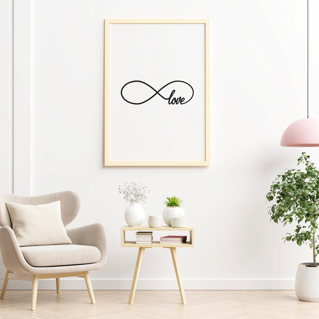 Infinite Love Sign - Infinity Love Wall Art Print Digital Download ...