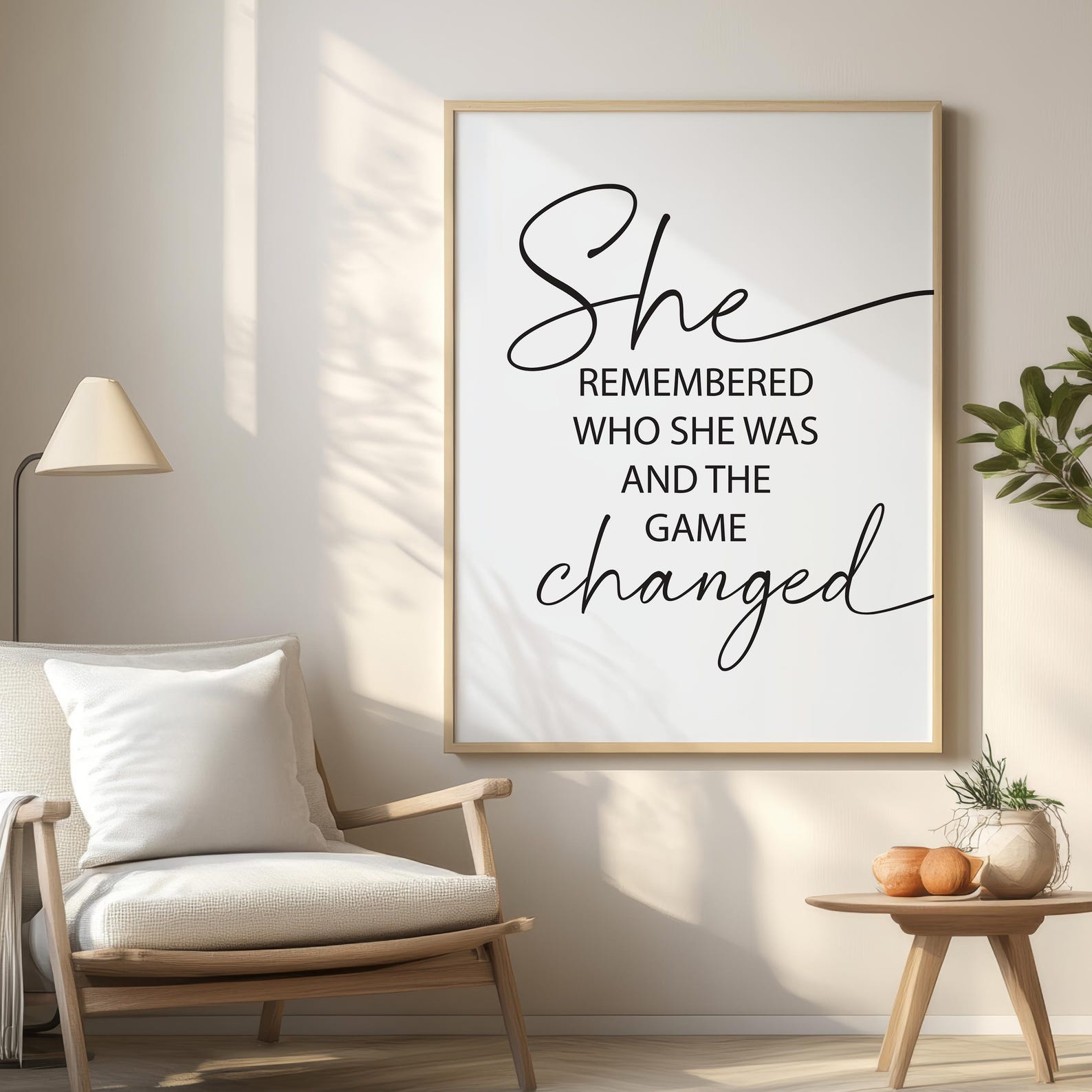 She Remembered Who She Was and the Game Changed Wall Art Print Digital ...