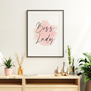 Boss Lady Wall Art Print, Boss Lady Small Business Owner Gift, Digital ...