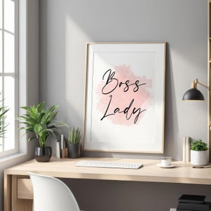 Boss Lady Wall Art Print, Boss Lady Small Business Owner Gift, Digital ...