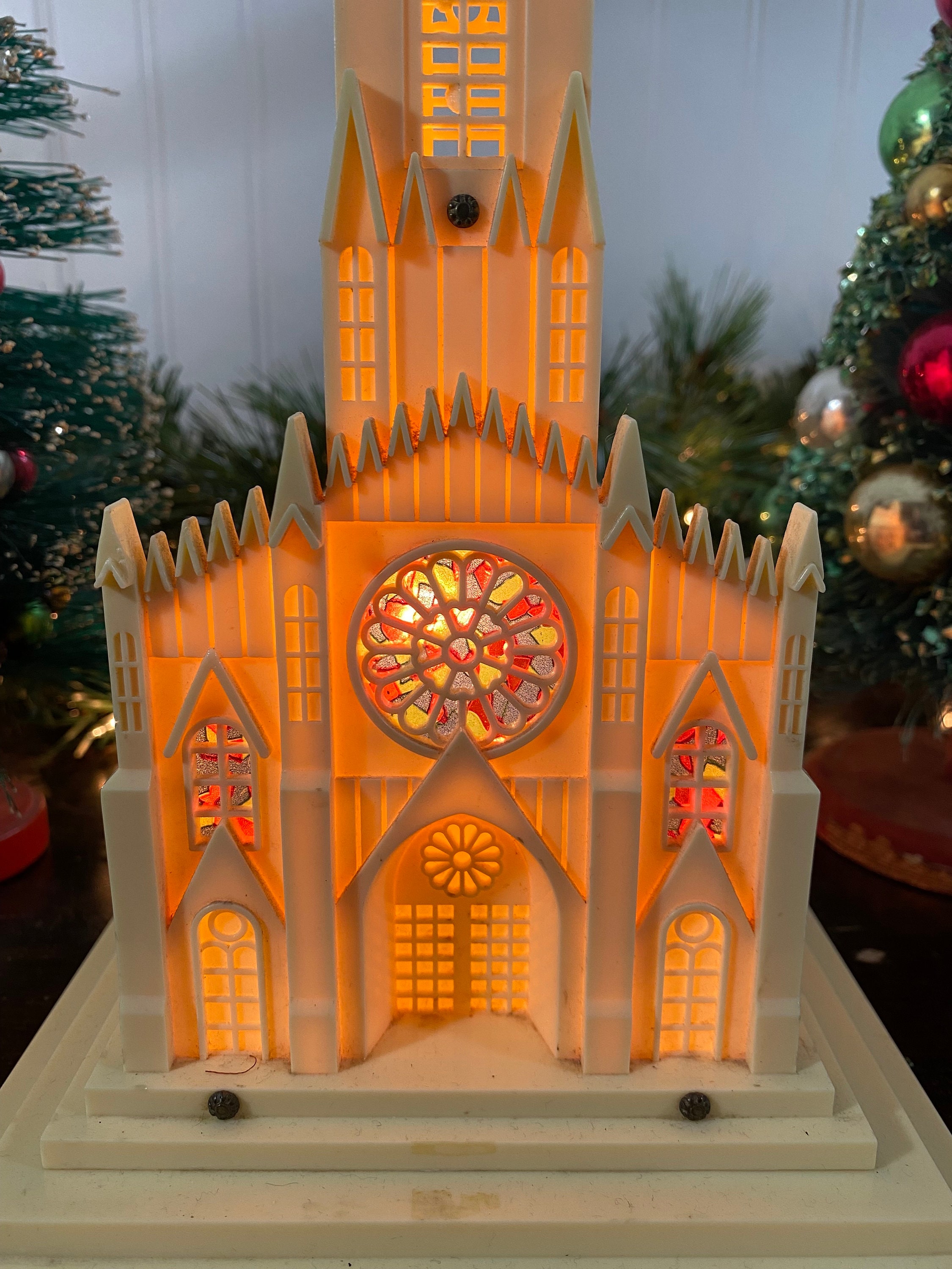 Raylite Illuminated Church silent Night Music Box - Etsy