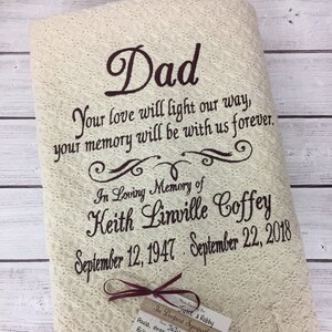 Your Love Will Light Our Way Personalized Embroidered Throw, Afghan ...