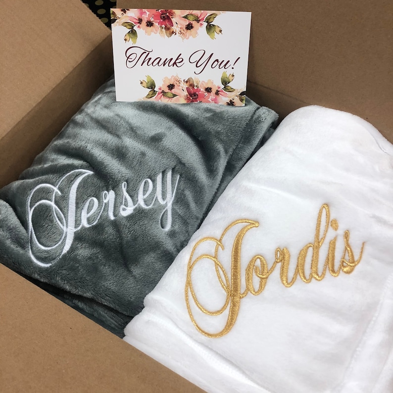 Personalized Custom Soft Blanket With SCRIPT Name 8 Colors - Etsy