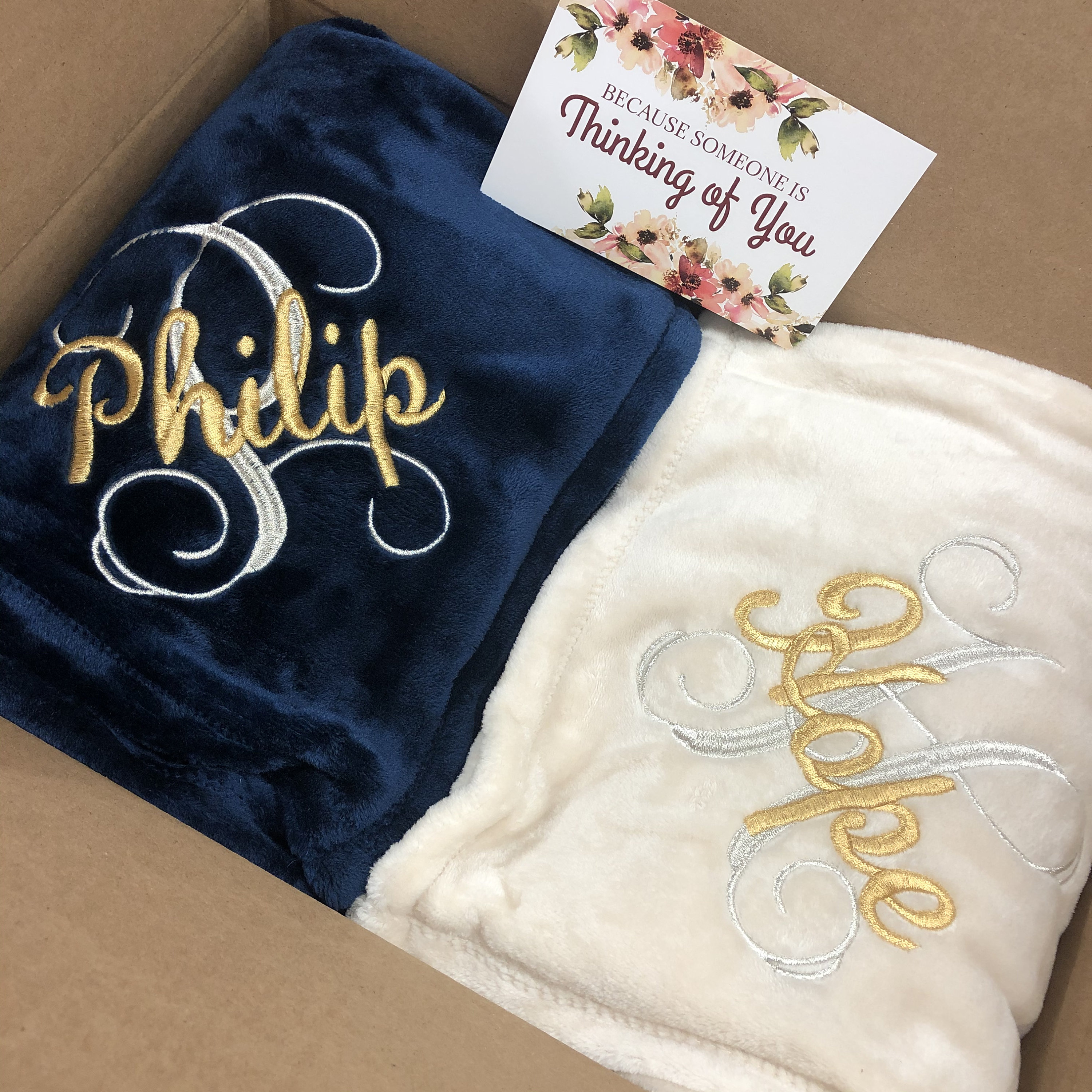 Personalized Soft Blanket With Large Initial and First Name | Etsy