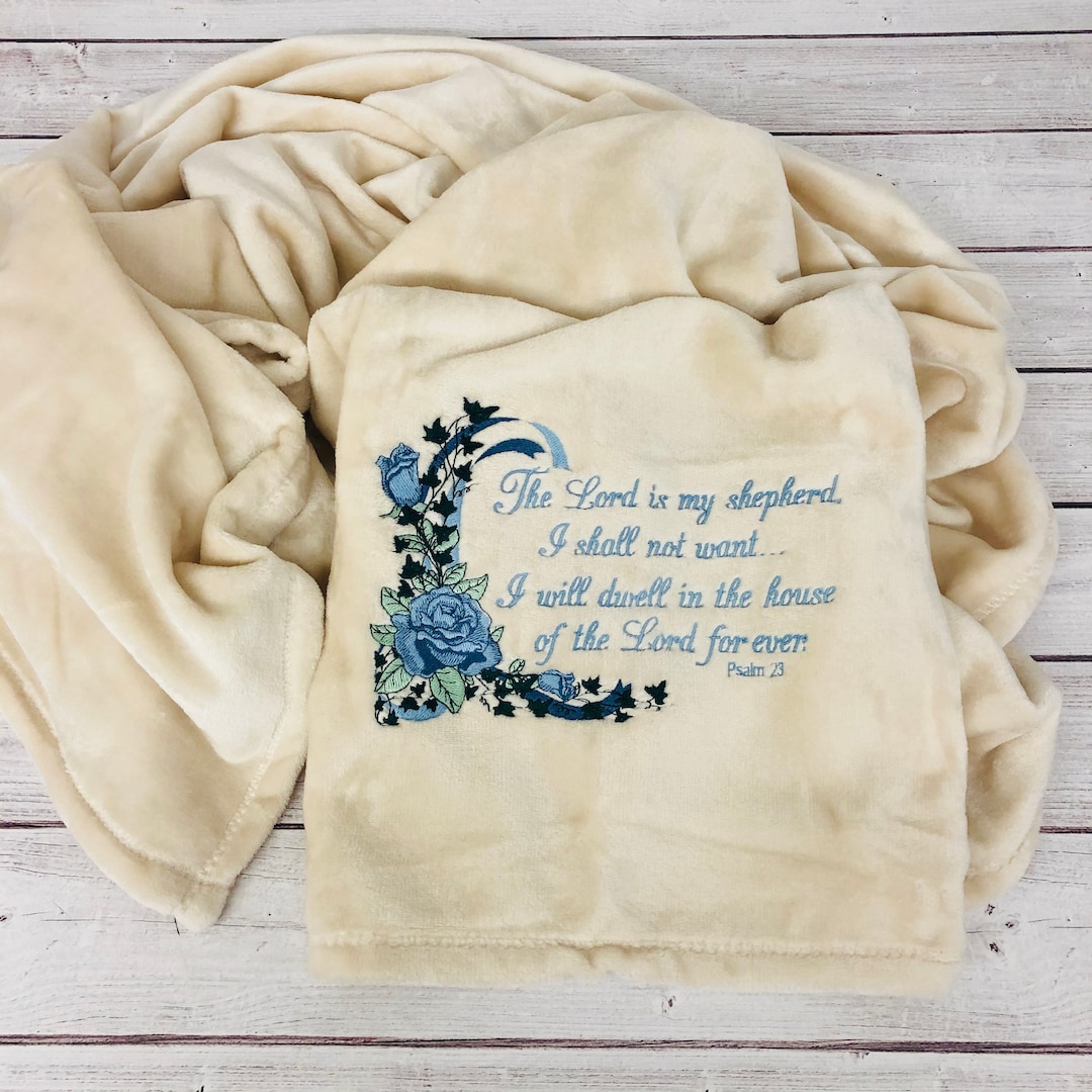 Psalms 23 Rose Scroll Blanket for Lost of a Loved One, Death, Passing ...
