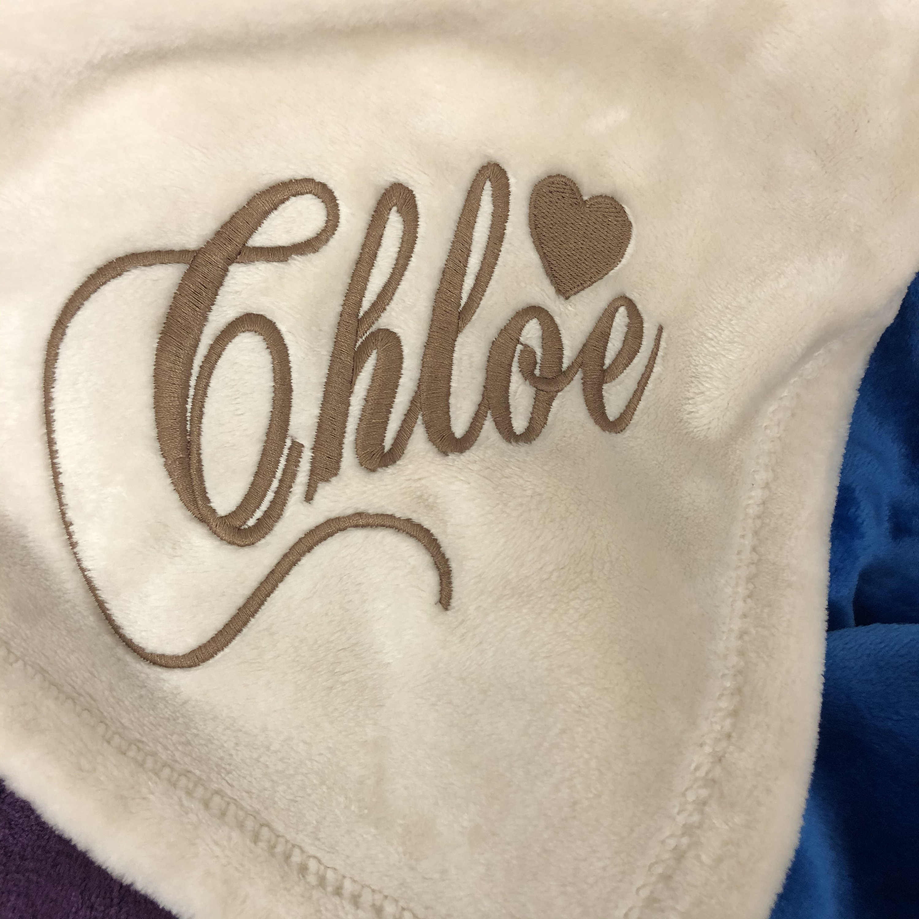 Personalized Custom Soft Blanket With SCRIPT Name & HEART 8 - Etsy