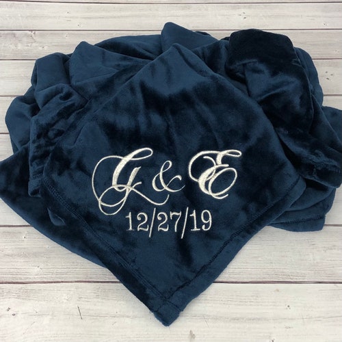 Personalized Custom Soft Blanket With SCRIPT Name 8 Colors - Etsy