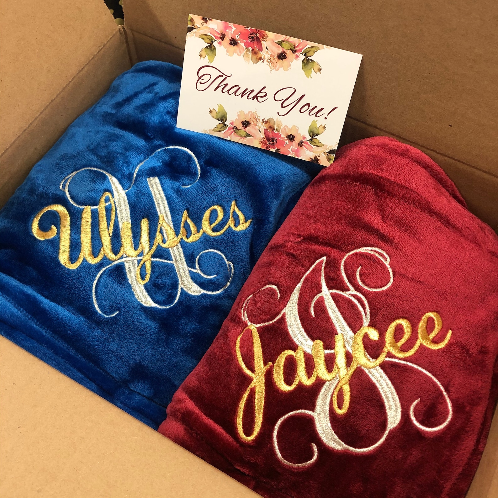 Personalized Soft Blanket With Large Initial and First Name | Etsy