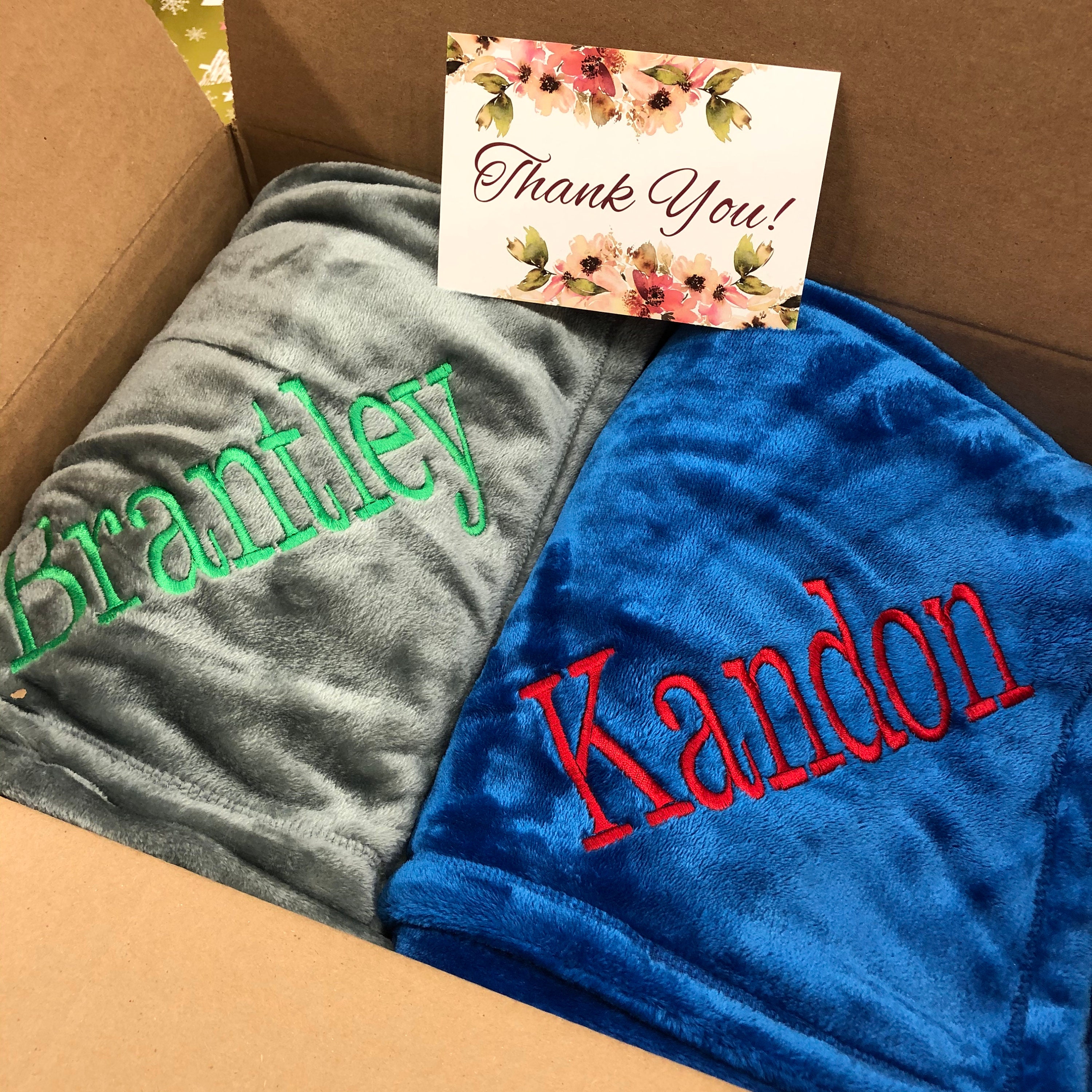 Personalized Custom Soft Blanket With SERIF BLOCK Name 9 - Etsy