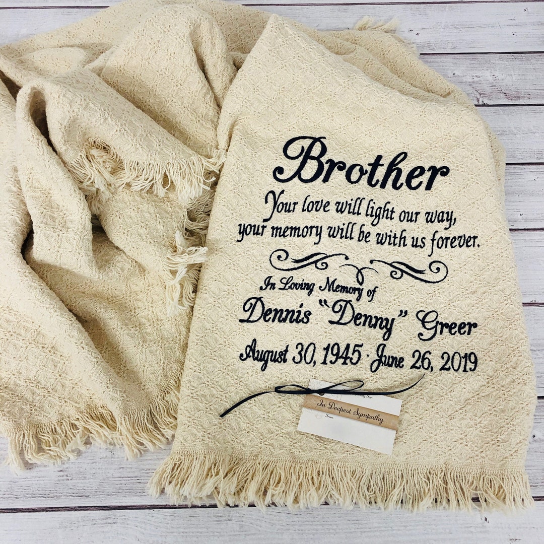 Your Love Will Light Our Way Personalized Embroidered Throw, Afghan ...