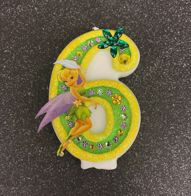 Handcrafted "tinker Bell" or ANY Themed Birthday Candles- Decorated to ...