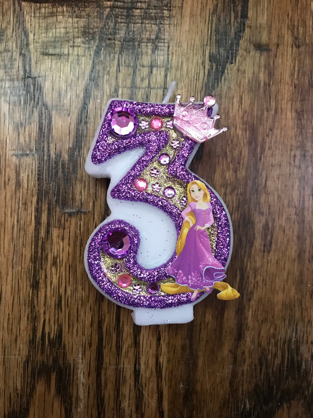 Handcrafted "rapunzel" or ANY Themed Birthday Candles- Decorated to ...