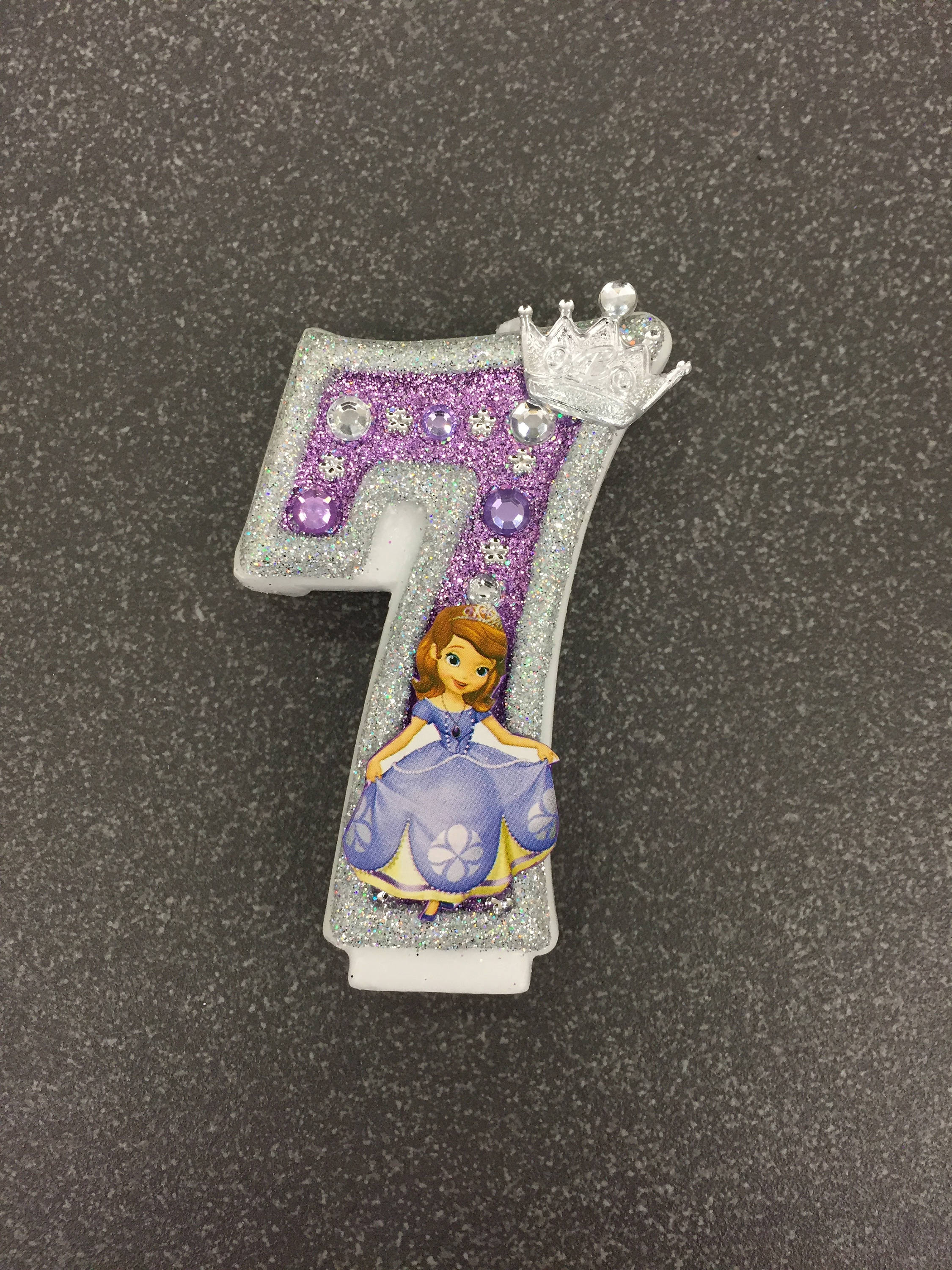 Handcrafted Sofia The First Or Any Themed Birthday Candles Decorated 6174