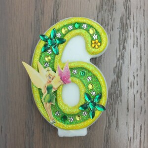 Handcrafted "tinker Bell" or ANY Themed Birthday Candles- Decorated to ...