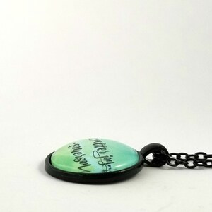 Emerson Inspirational Scatter Joy Quote, Glass Pendant Quote Necklace ...