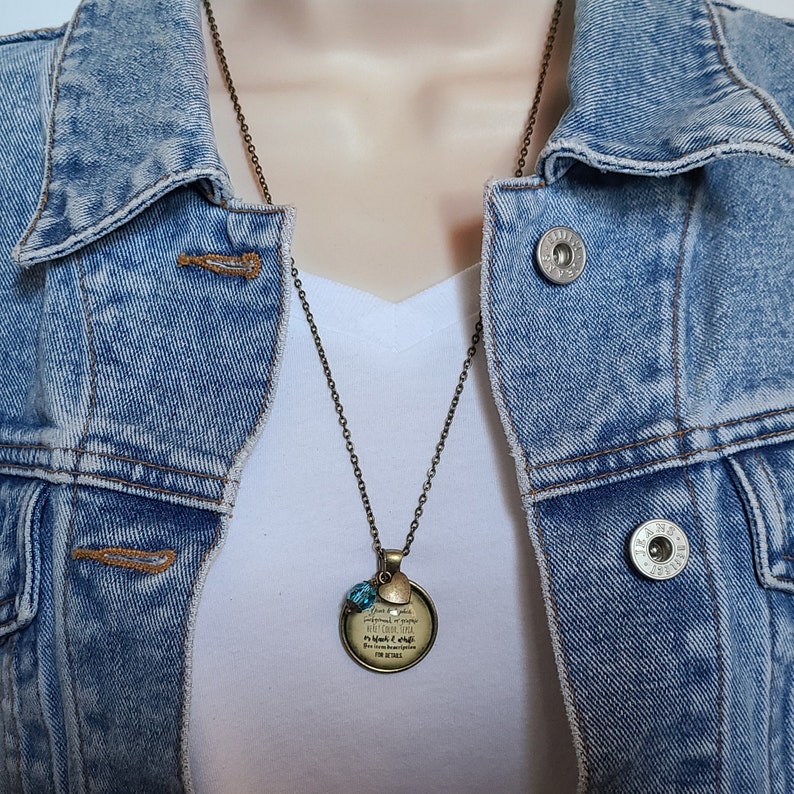 Personalized Custom Text Necklace Photo Keychain Your Own - Etsy