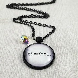 John Steinbeck Literary Quote, Timshel, Glass Pendant Necklace ...