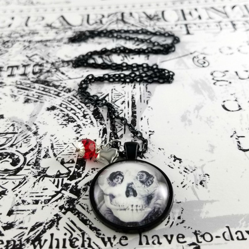 Salvador Dali Skull Clowns Glass Pendant Necklace Skull Gift | Etsy
