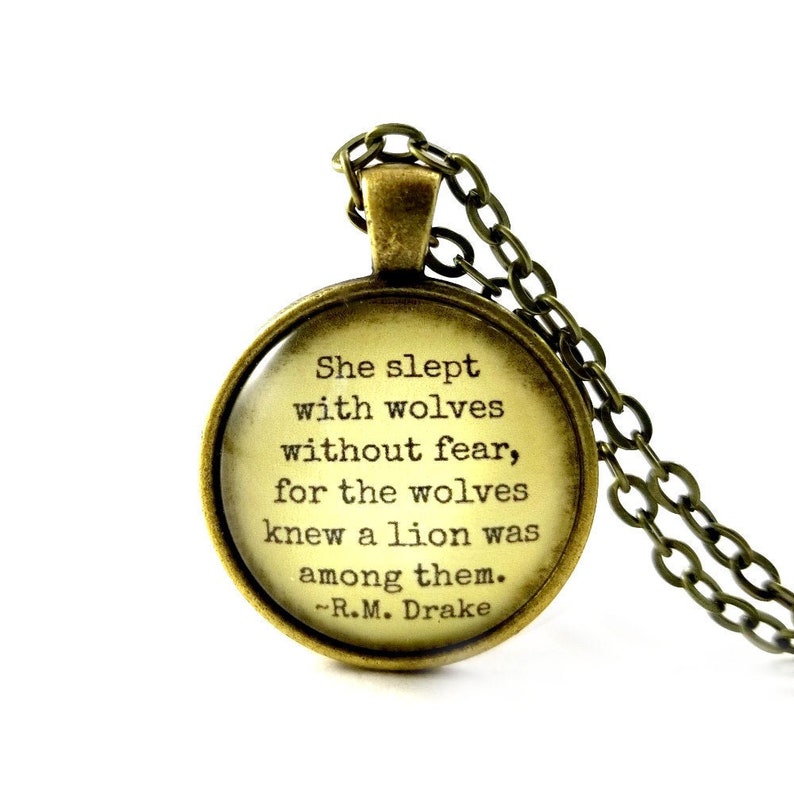Drake Brave Strong Encouraging Quote Necklace She Slept With - Etsy