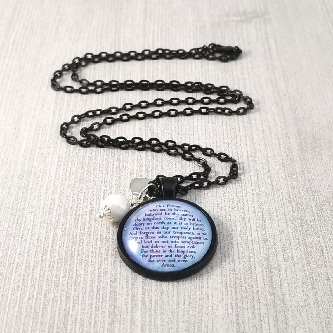 Lord's Prayer Necklace Our Father Who Art in Heaven Our - Etsy