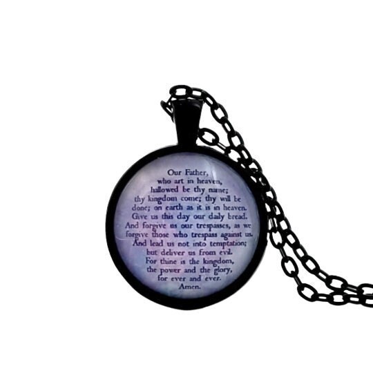 Lord's Prayer Necklace Our Father Who Art in Heaven Our - Etsy