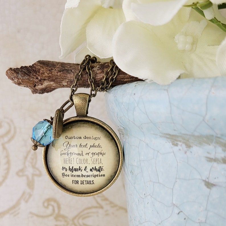 Personalized Custom Text Necklace Photo Keychain Your Own - Etsy