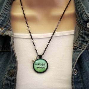 Emerson Inspirational Scatter Joy Quote, Glass Pendant Quote Necklace ...