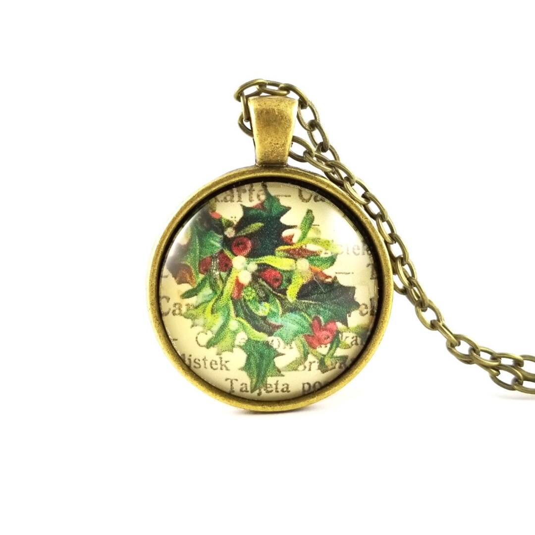Mistletoe Gift Necklace, Under Mistletoe Necklace, Stocking Stuffer ...