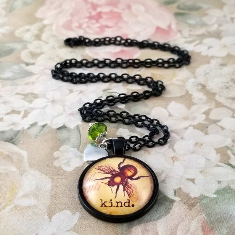Be Kind Bee Pendant Necklace, Kindness Gift, Personalized With Name - Etsy
