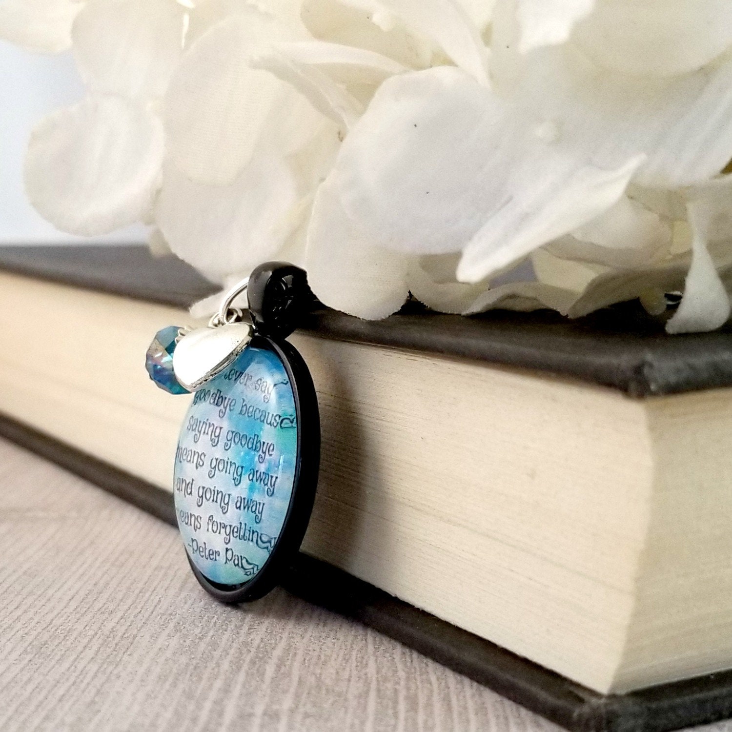 Peter Pan Never Say Goodbye Quote Necklace, Gift for Her, Saying ...